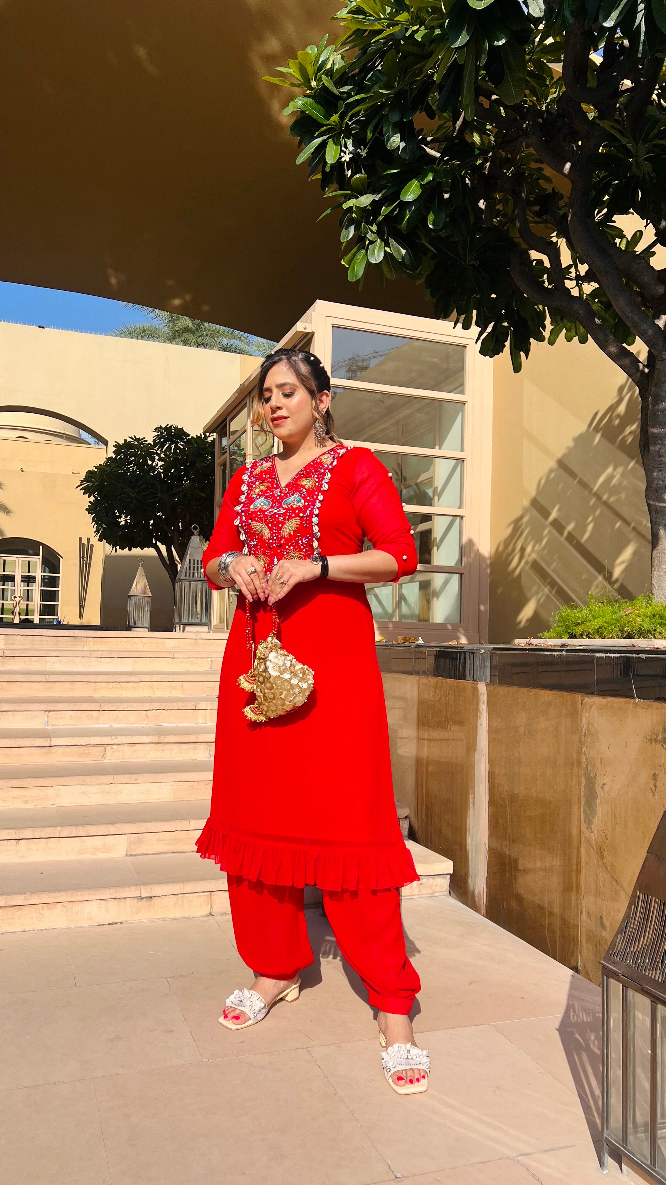 Red Suit – Lakhina Couture