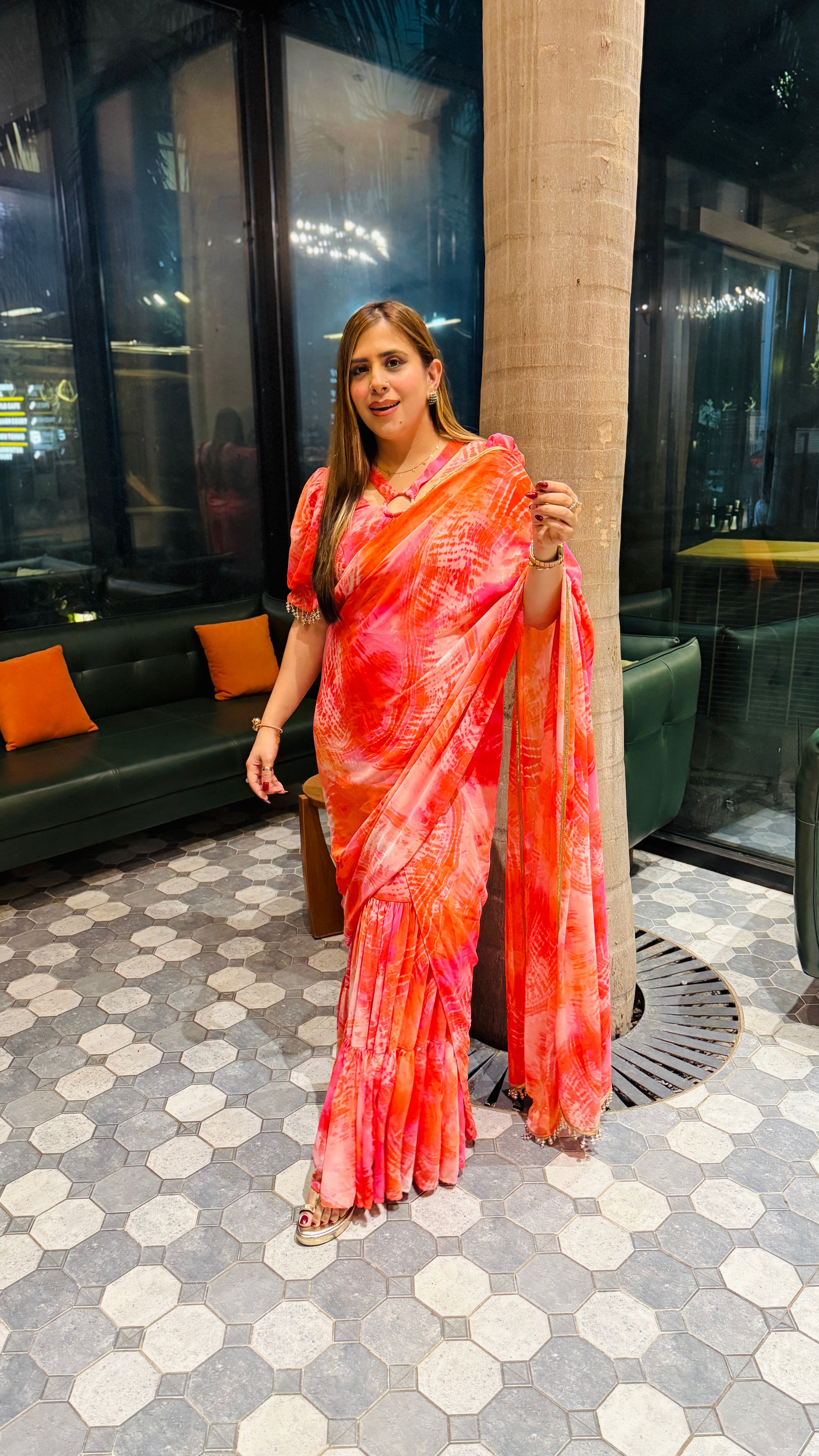 Pink Salt Maxi Saree – Lakhina Couture
