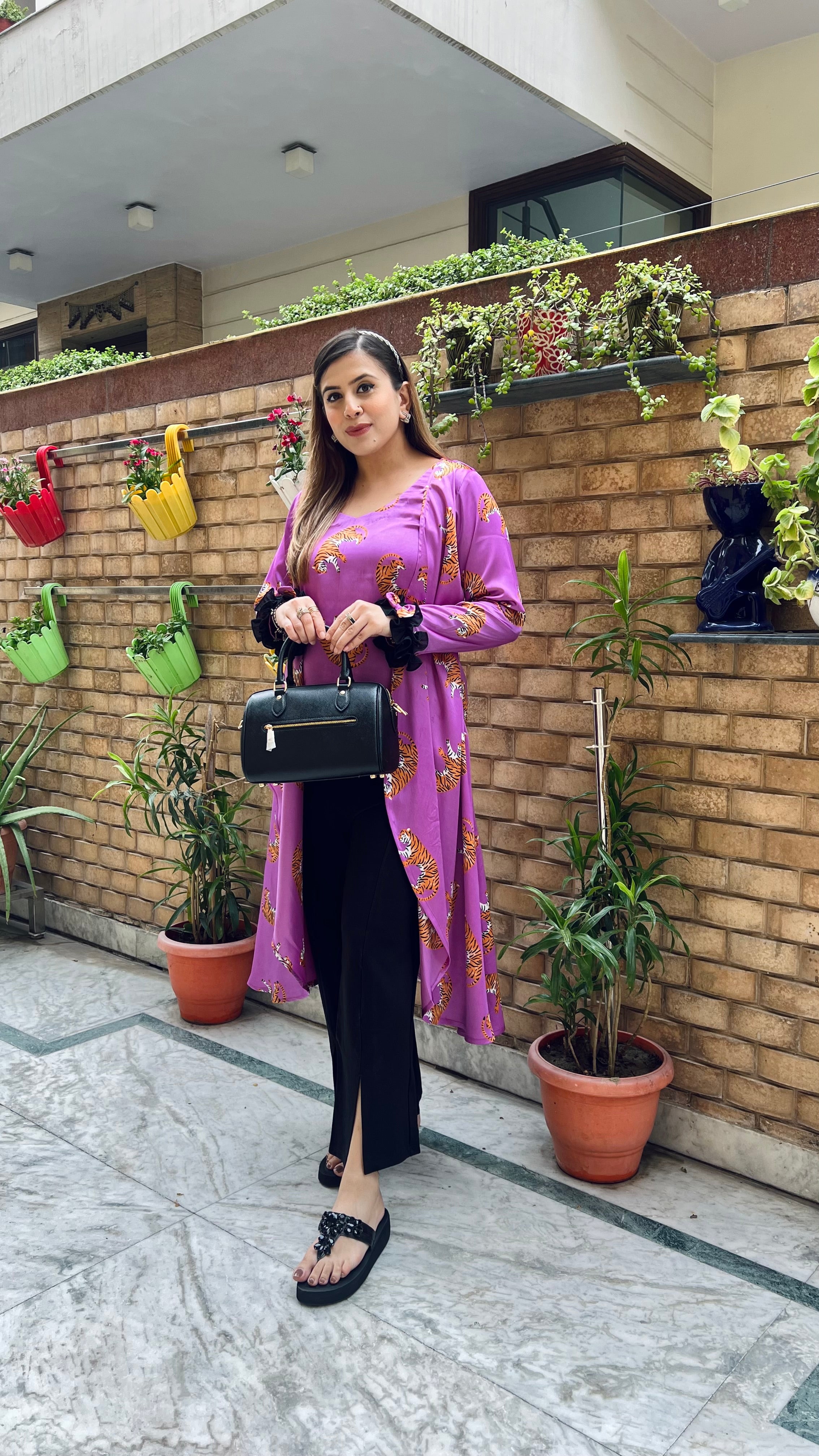 Purple Tiger Top – Lakhina Couture