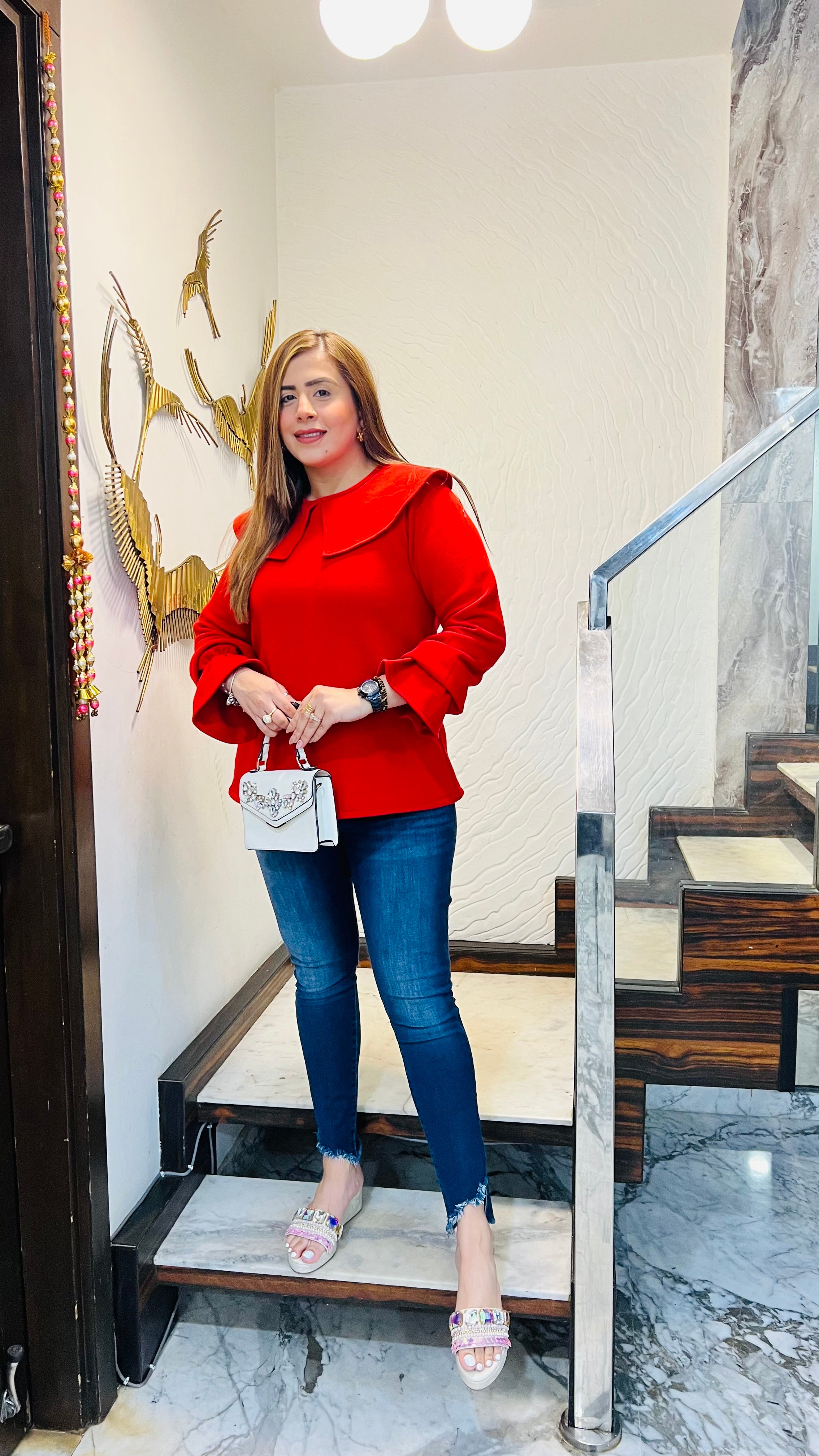 Red Fleece Wool Top – Lakhina Couture