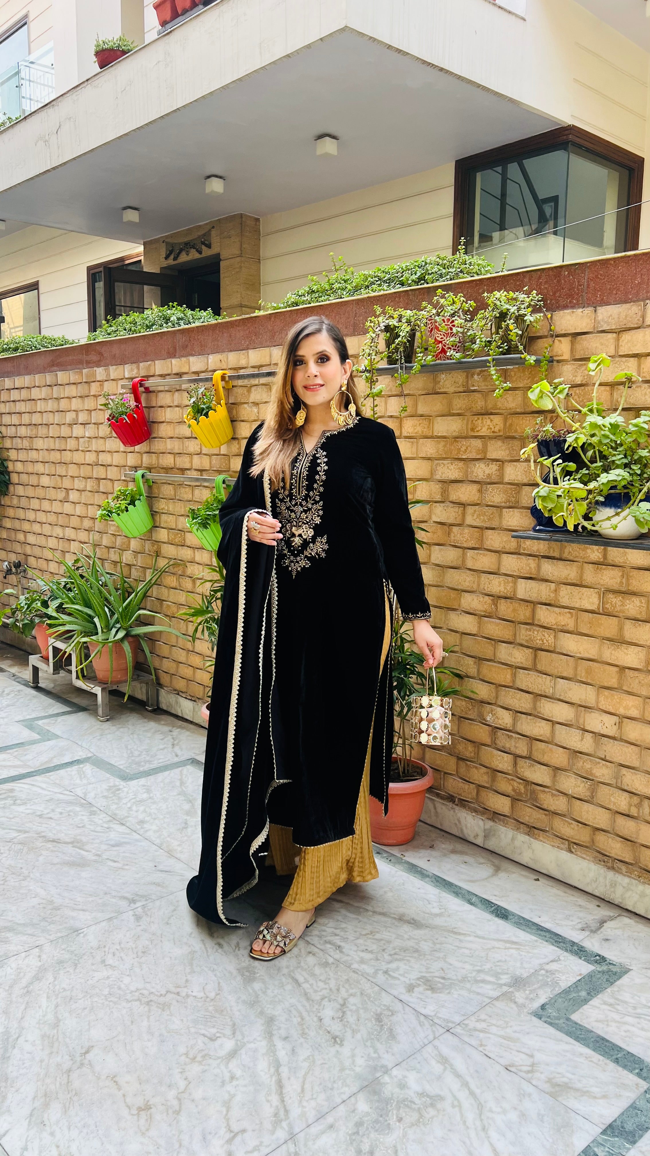 Black Velvet Suit – Lakhina Couture