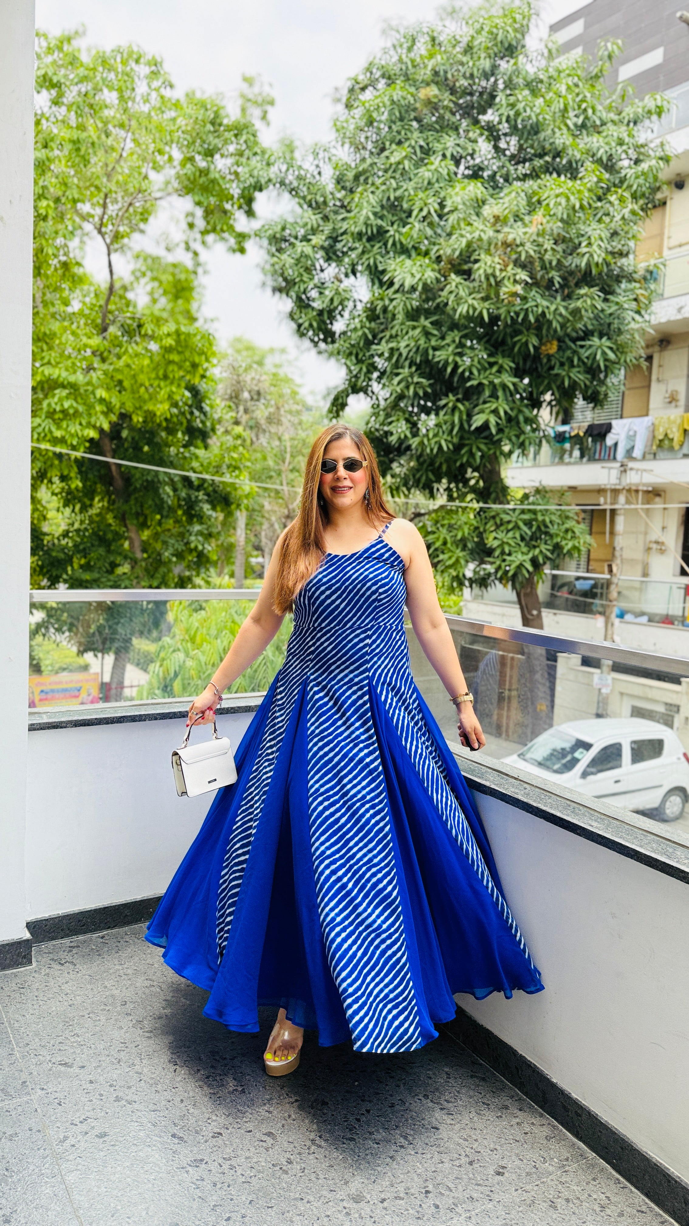 Blue Beach Maxi – Lakhina Couture