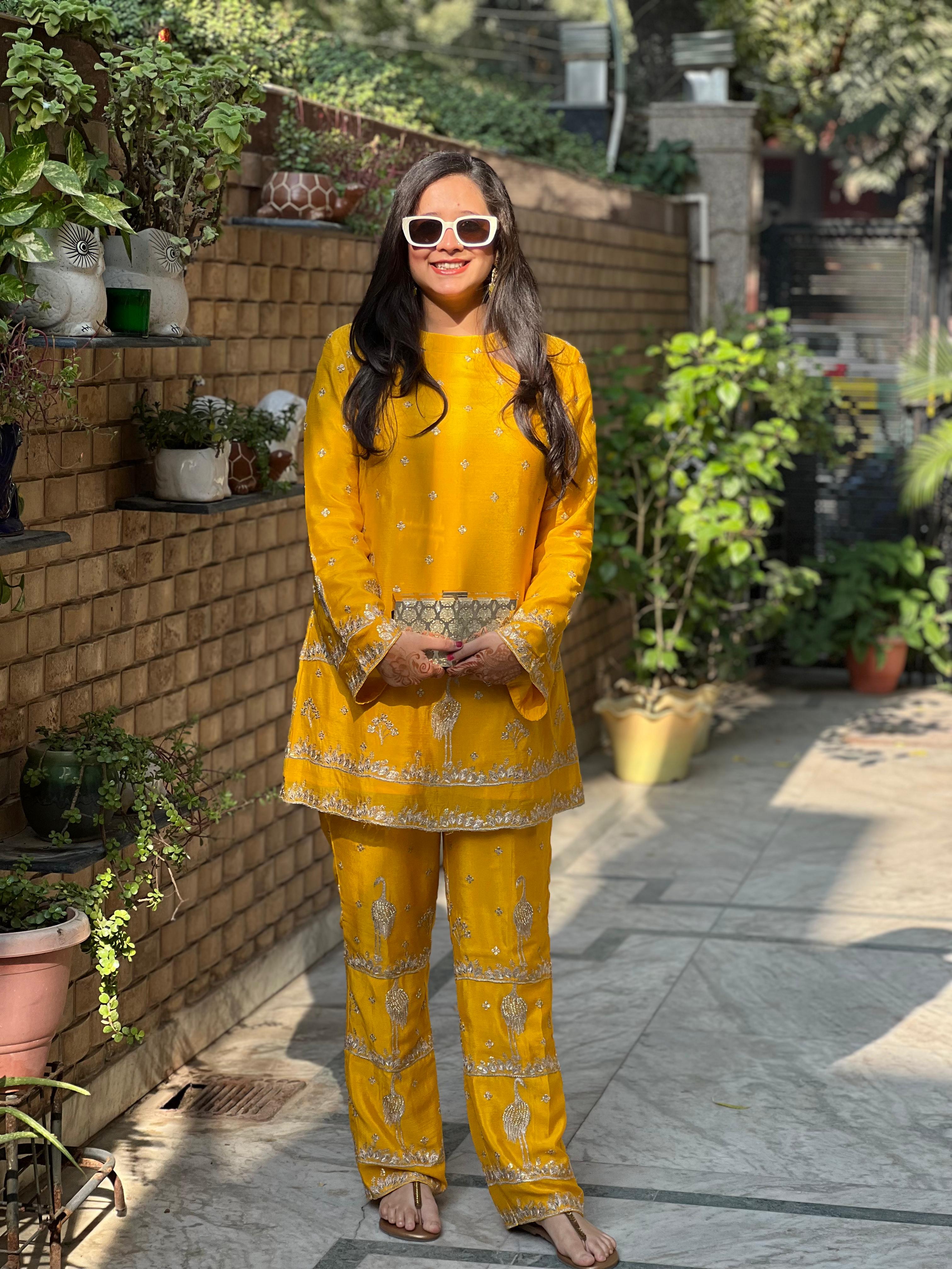 Sunshine Haldi Co-Ord – Lakhina Couture